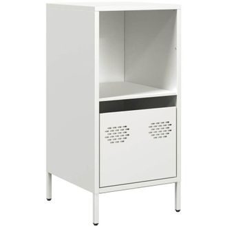 vidaXL Sideboard Wei&szlig; 35x39x73,5 cm Kaltgewalzter Stahl vidaXL608137
