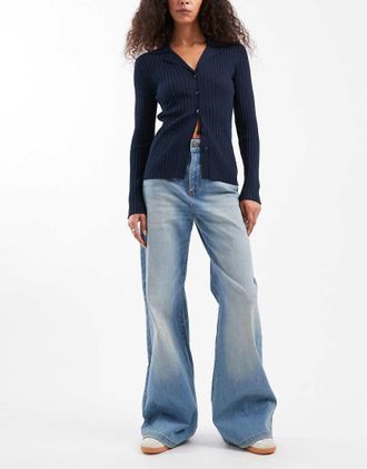 Cotton On Jean ample stretch - Bleu
