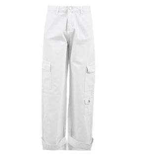 Hinnominate Straight Cargo Hosen - - Trousers - Damen - Wei&szlig; - W26