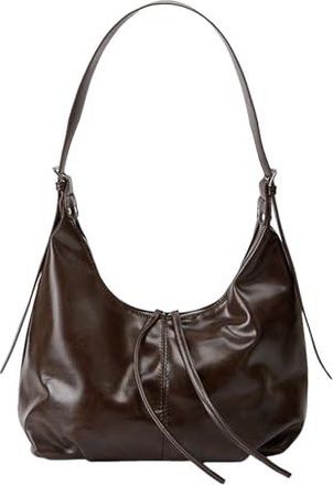 Generic Sac &agrave; bandouli&egrave;re en cuir synth&eacute;tique pour femme et fille avec fermeture &eacute;clair - Couleur unie - Bretelles r&eacute;glables - Pour voyage, shopping, travail,