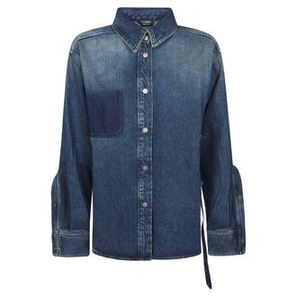 Haikure Femme, Blouses et Chemises, Bleu, Taille: 36 FR Denim Vestes
