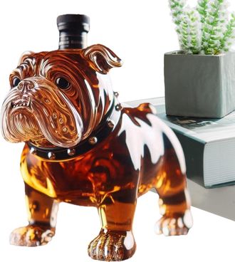 Generic Kapazit&auml;t Liquor Dekanter - Franz&ouml;sische Bulldogge Whisky Gl&auml;ser, Sammelbarer Alkoholbeh&auml;lter | Einzigartiger Hund geformte Hausbar Dekoration, Kreati