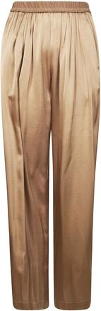 Forte_Forte Femme, Pantalons, Beige, Taille: 38 FR Pantalone Largo
