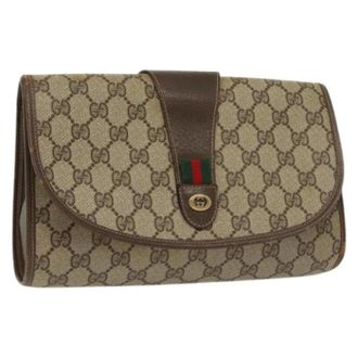 Gucci Pre-owned Toile pochettes-minaudieres - Femme - Pre-owned - Beige - Taille: ONE Size