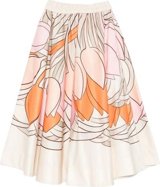 La DoubleJ Femme, Jupes, Multicolore, Taille: 36 FR Ballerina Placee Midi Skirt