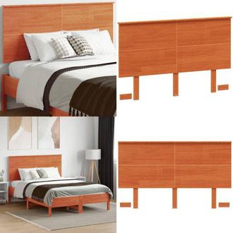 vidaXL Kopfteil Wachsbraun 120 cm Massivholz Kiefer - Bettenkopf - Holzkopfteil - Kiefernholzbett - Massiver Kopfteil - Wachsbrown - Home & Living