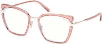 Tom Ford Blue Block Butterfly Optical - - Accessories - unisex - Rosa - 54 MM