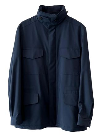 Loro Piana Traveller Jacke mit Stehkragen - Blau