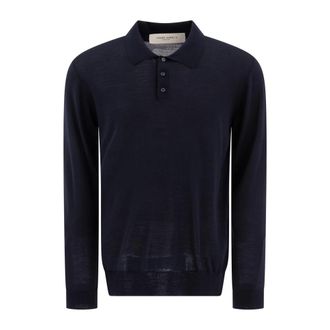 Golden Goose Polohemd aus Schurwolle - - Knitwear - Herren - Blau - L