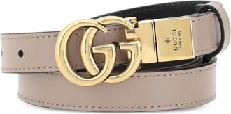 Gucci Wendbarer G&uuml;rtel mit Logo-Schild - Nude