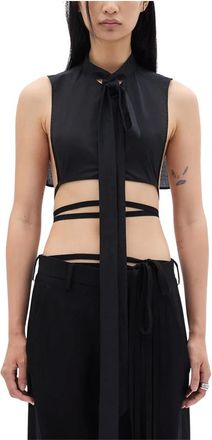 Ann Demeulemeester Femme, Tops, Noir, Taille: 38 FR Top