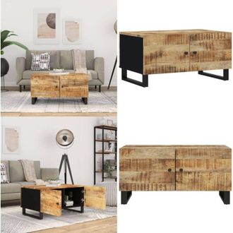 vidaXL Couchtisch 80x50x40 cm Massivholz Mango & Holzwerkstoff - Esszimmertisch - Couchtisch - Wohnzimmerstil - Holzm&ouml;bel - Mangoholz - Home & Living