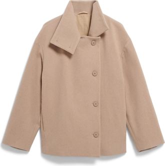 Armedangels Damen Mantel aus recycelter Wolle MAJELAA Wool Loose Fit True Camel