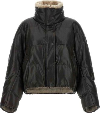 Brunello Cucinelli Lederjacke - Braun