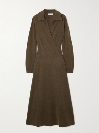 Altuzarra Madleen Midikleid Aus Kaschmir Mit Wickeleffekt - Grün