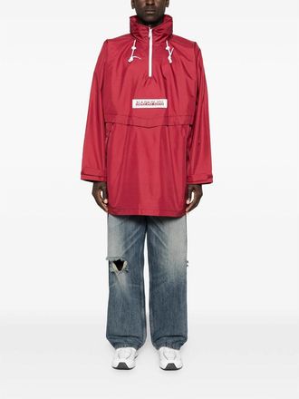 Napapijri Half-Zip Windbreaker Jacket - Red