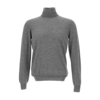 Gran Sasso Turtleneck Rippstrickpullover - - Knitwear - Herren - Grau - M