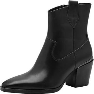 Marco Tozzi Bottines zippées pour Femme 2-25088-43 Botte Tendance, Noir, 37 EU