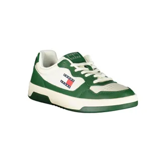 Tommy Hilfiger Color-Block Leather Sneaker - White
