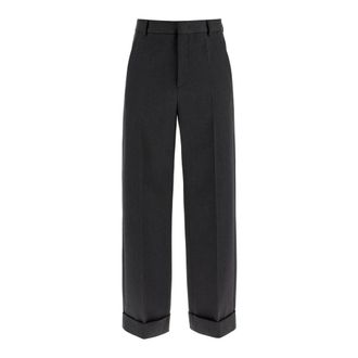 Valentino Garavani Homme, Pantalons, Gris, Taille: L Wide Pantalons