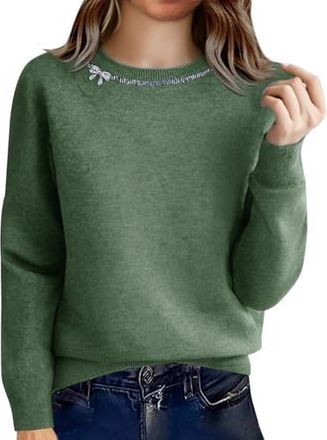 Generic sous Pull Femme Chic et Elegant Laine Ample Pulls Fin Femmes Manche Longue Grande Taille Tops Couleur Unie Hauts Pull en Tricot Femme Hiver Col V Lege