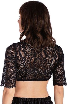 Spieth & Wensky Dirndlbluse Dirndlbluse - ANSBACH - offwei&szlig;, schwarz