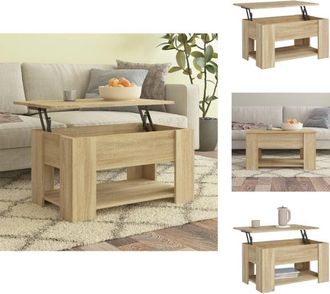 vidaXL Couchtisch Sonoma-Eiche 79x49x41 cm Holzwerkstoff - Couchtisch - Holzwerkstoff - Sonoma-Eiche - Wohnzimmertisch - Beistelltisch