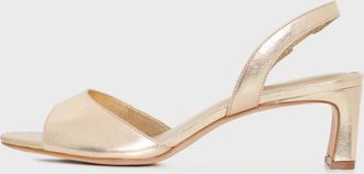 Gerard Darel Sandales &agrave; talon en cuir dor&eacute; - C&Ocirc;ME - Or