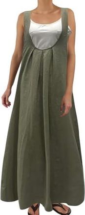 Generic Robe d&eacute;t&eacute; boh&egrave;me 2026 pour femme - Robe ample ample et r&eacute;glable - Ourlet large et fin, Vert, XXL