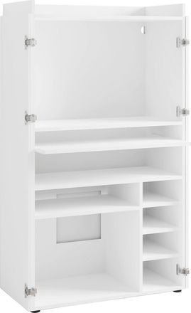 MID.YOU Mid.you Sekretär, Weiß, Holzwerkstoff, 80x141x40 cm, Made in Europe, Kabeldurchlass, Arbeitszimmer, Schreibtische, Sekretäre