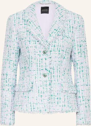 Marc Cain Tweed-Blazer Mit Pailletten Und Schmucksteinen gruen