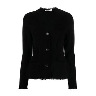 SIMKHAI Femme, Vestes, Noir, Taille: 36 FR Blazer Élégant Noir avec Poches