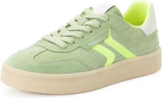 Tamaris Damen Sneaker Low Leder, gr&uuml;n, 41 EU