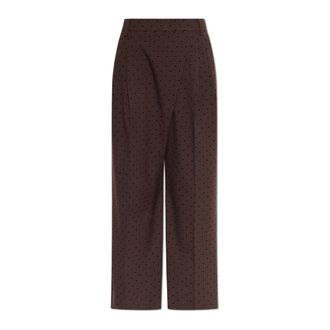 Ganni Flock Check Cross-over Hose - - Trousers - Damen - Braun - L