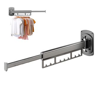 Generic Kleiderständer, einziehbar, faltbar, 540 °, drehbar, für Suche, Tür und Schlafzimmer | Organizer zum Aufhängen in der Waschküche, platzsparend, verste