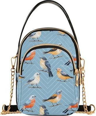 Mnsruu Sac à bandoulière pour femme, sac à dos à bandoulière bleu oiseau avec sangle réglable