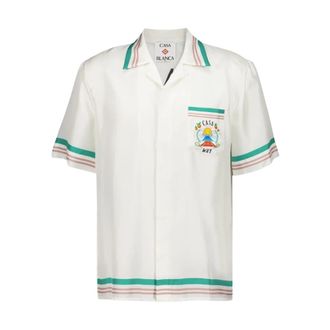 Casablanca Casa Way Kurz&auml;rmeliges Seidenhemd - - Shirts - Herren - Mehrfarbig - S