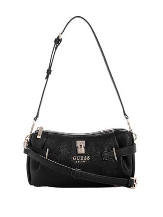 Guess Femme Yesba Mini Top Zip Sac &agrave; bandouli&egrave;re, Noir, Taille Unique