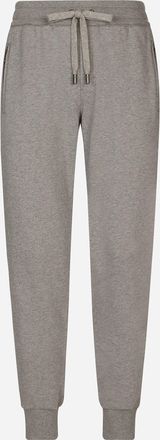 Dolce & Gabbana Jersey Jogging Pants With Branded Tag - Mann Hosen Und Shorts Grau 54