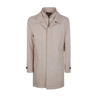Fay Einfacher Morgen Sand Frontsto&szlig;stange - - Coats - Herren - Beige - L