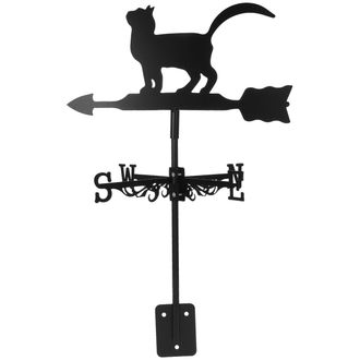 Yardwe Wetterfahne Mit Katze - Rostfreies Metallornament Ideal Für Garten- Und Terrassenbausatz