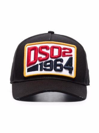 Dsquared2 casquette &agrave; patch logo 1964 - Noir
