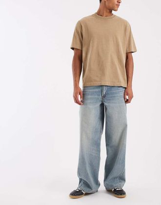 Levi's Twisted Baggy Wide-Leg-Jeans in Hellblau