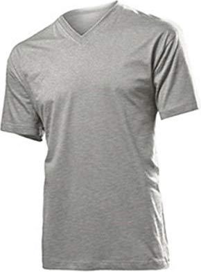 Stedman Apparel T-Shirt Classique &agrave; Manches Courtes et col en V pour Homme ST2300, Gris, XXL