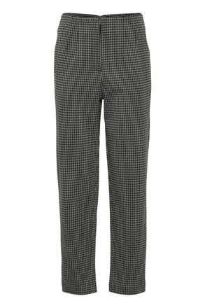 Ichi IHKate Damen Stoffhose Hose Pants mit Eingrifftaschen Reißverschluss Regular fit, Größe:M, Farbe:Black/Grey Houndstooth (203946)