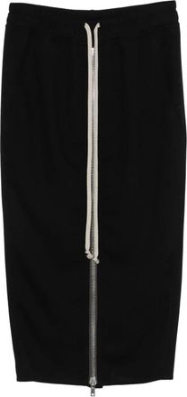 Rick Owens Femme, Jupes, Noir, Taille: 40 FR Zipped Short Pillar Skirt