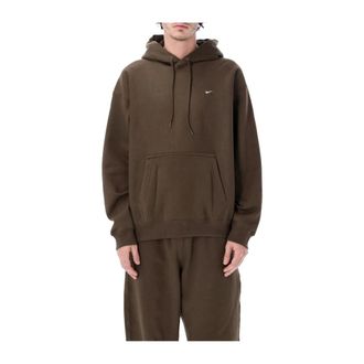 Nike Solo Swoosh Pullover Hoodie - - Sport - Herren - Braun - XL
