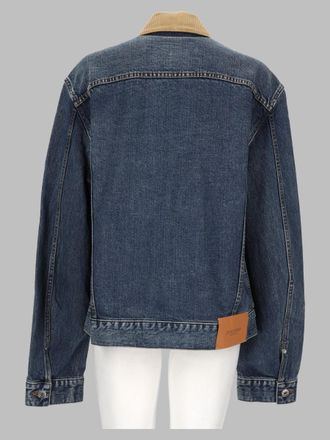 J.W.Anderson Velvet Collar Denim Jacket - Blue