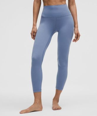 lululemon Align Hose mit hohem Bund f&uuml;r Frauen - 63,5 cm - Gr&ouml;&szlig;e 10 in Washed Denim
