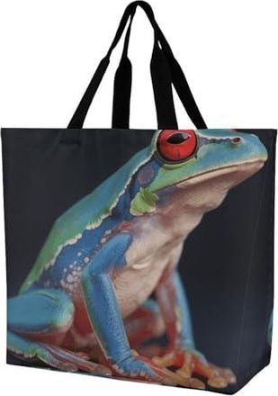 Generic Grenouille Color&eacute;e Sac &Agrave; Bandouli&egrave;re L&eacute;ger Tote Bag Grand Sac A Main Femmes Pour Voyage Quotidienne Shopping